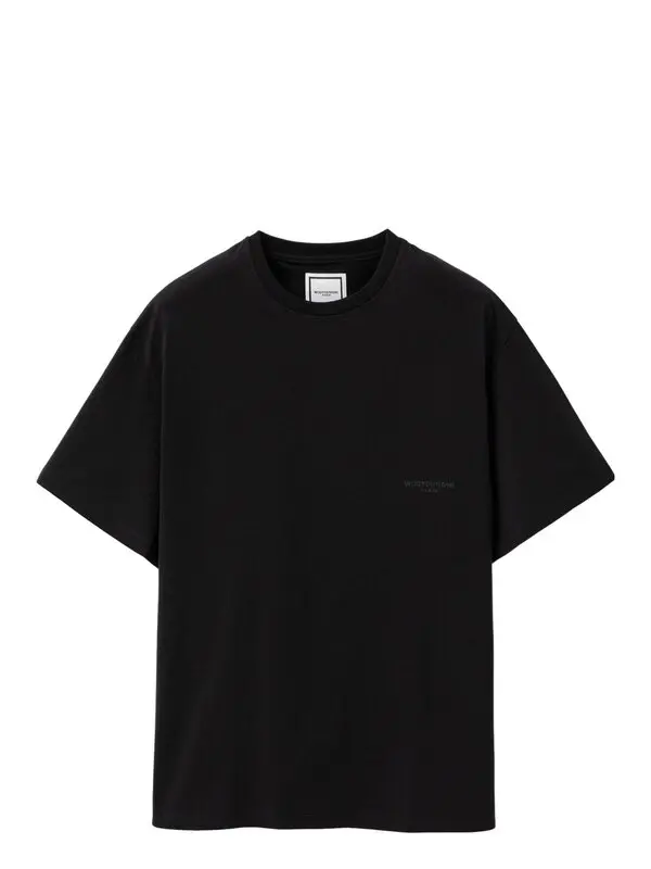 WOOYOUNGMI Logo Pattern T-shirt - Black