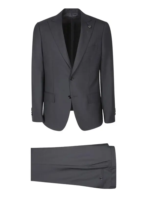 LARDINI Single Breasted Two-piece Suit - Black