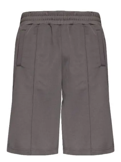 Palm Angels Curved Logo Printed Shorts - Gray