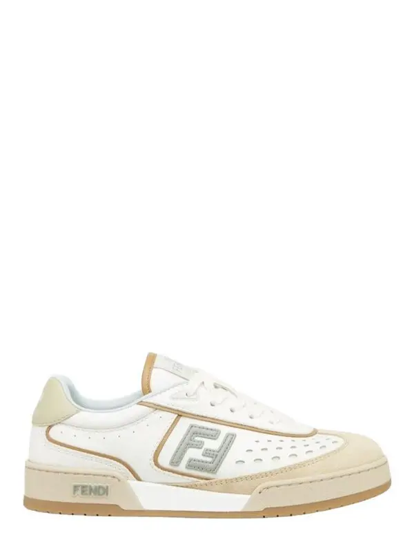 Fendi Match Lace-up Sneakers - White