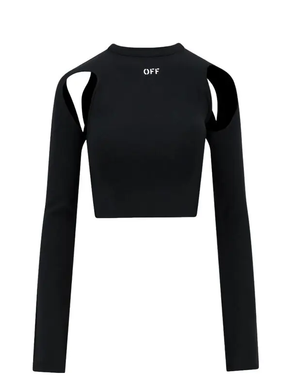 Off-White Logo Detailed Cut-out Top - No