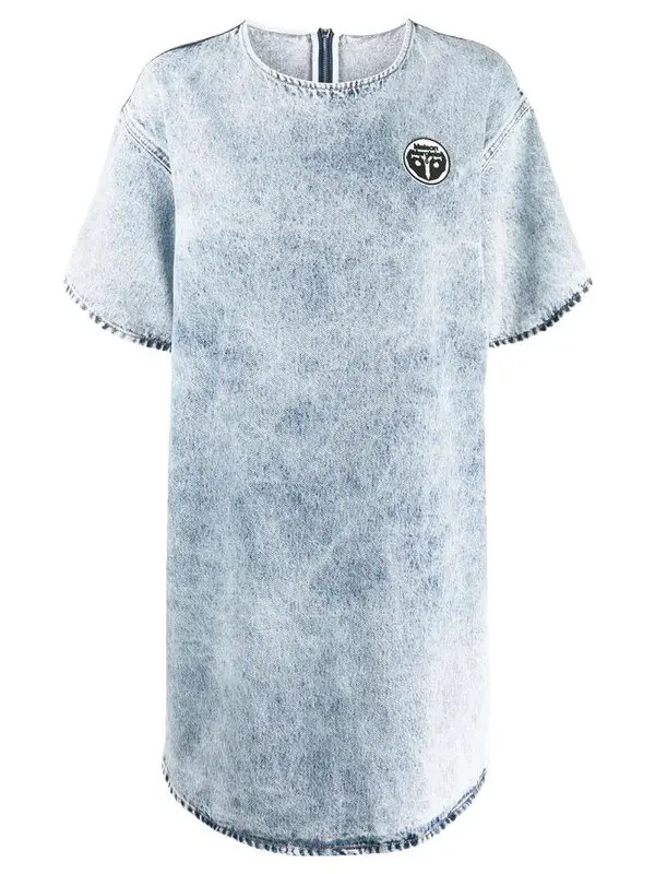 MAISON MARGIELA Acid-wash Denim Dress - Blue