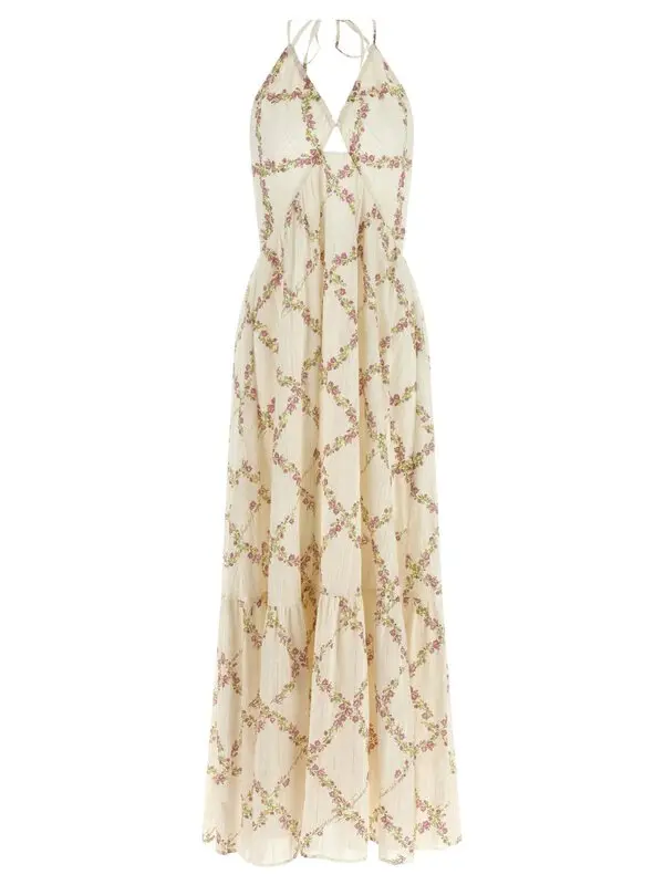 TWINSET Floral Halterneck Maxi Dress - No