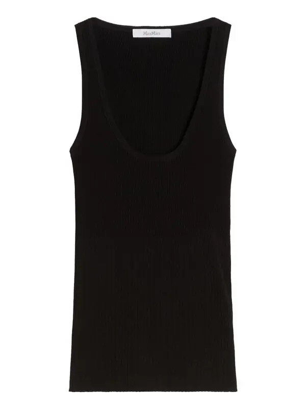 Max Mara Ghiro Ribbed Knit Tank Top - Black