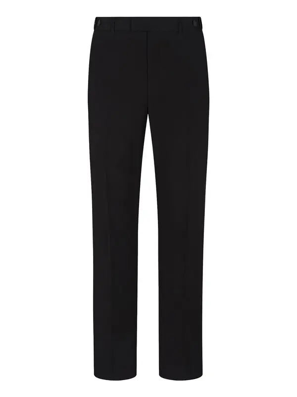Emporio Armani Tailored Wool Suit Trousers - Black