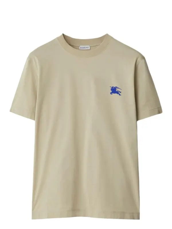 Burberry Ekd-embroidered Crewneck T-shirt - Moss