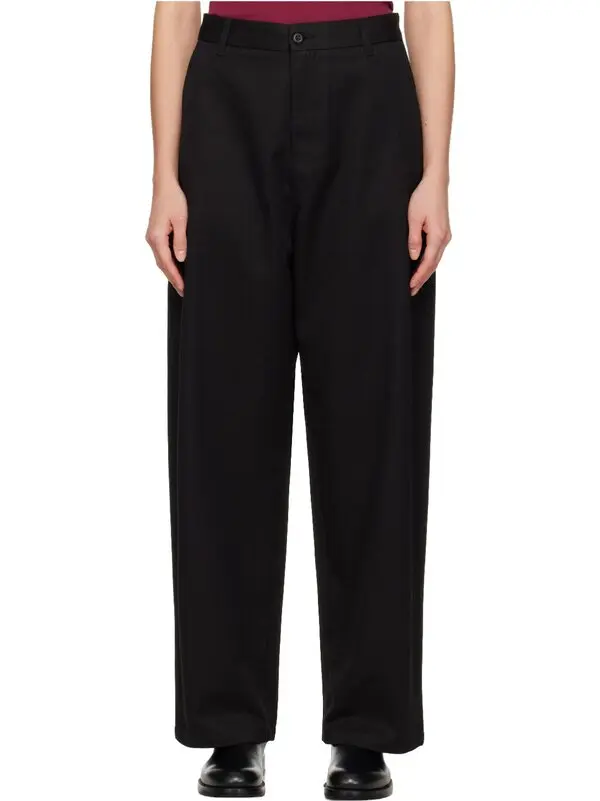 Carhartt Wip Logo-patch Trousers - Black