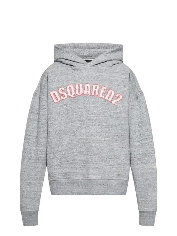 Dsquared2 Logo Patch Hoodie - Grey