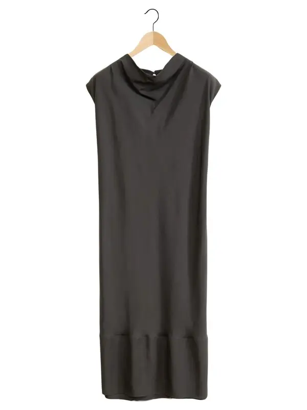 LEMAIRE Sleeveless Flared Dress - Black