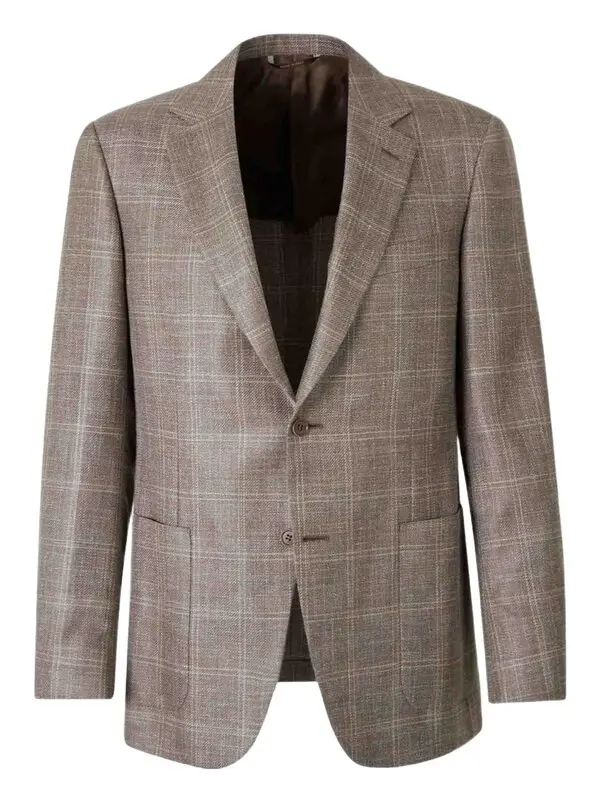 Canali American Straight Plaid Blazer - Gray