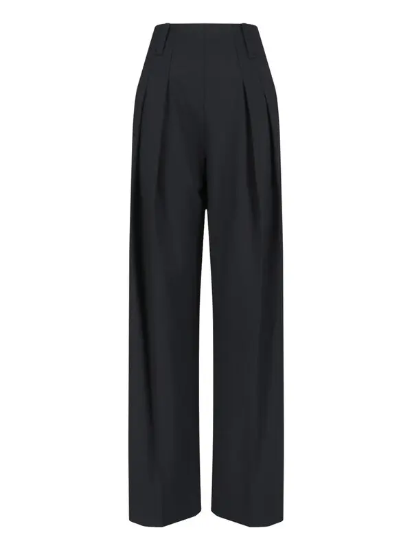 Victoria Beckham Pleated Trousers - Black