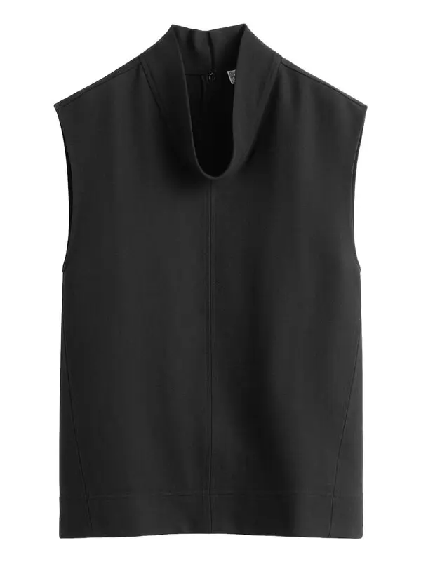 TOTEME High-neck Blouse - Black