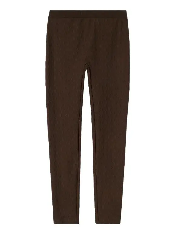 Gucci Gg Jersey Jacquard Leggings - Brown