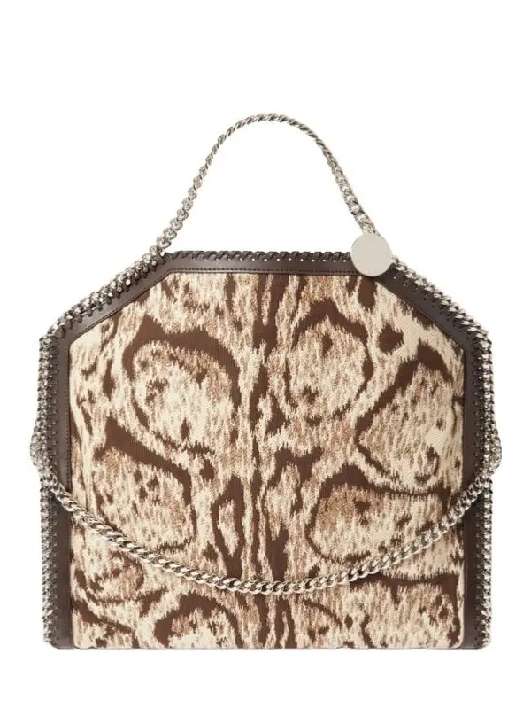 Stella McCartney Falabella Cloud Leopard Fold-over Tote Bag - Brown