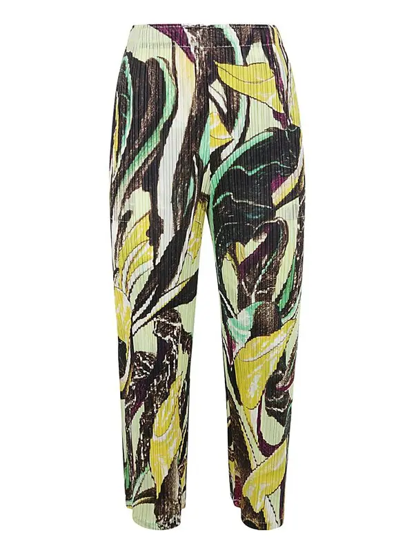 PLEATS PLEASE BY ISSEY MIYAKE Cropped Pleated Trousers - Multicolor