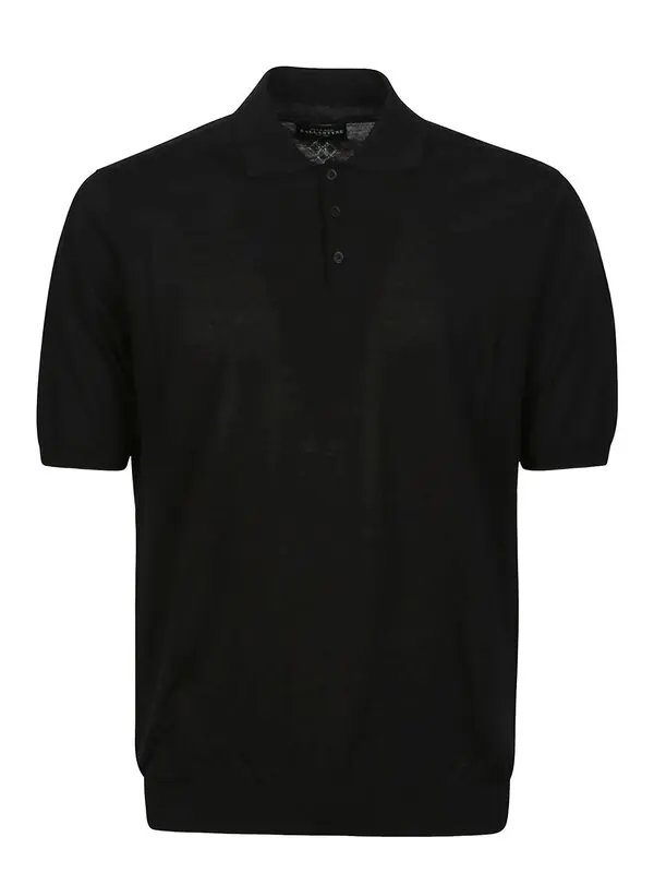 BALLANTYNE Cotton Polo Shirt - Black