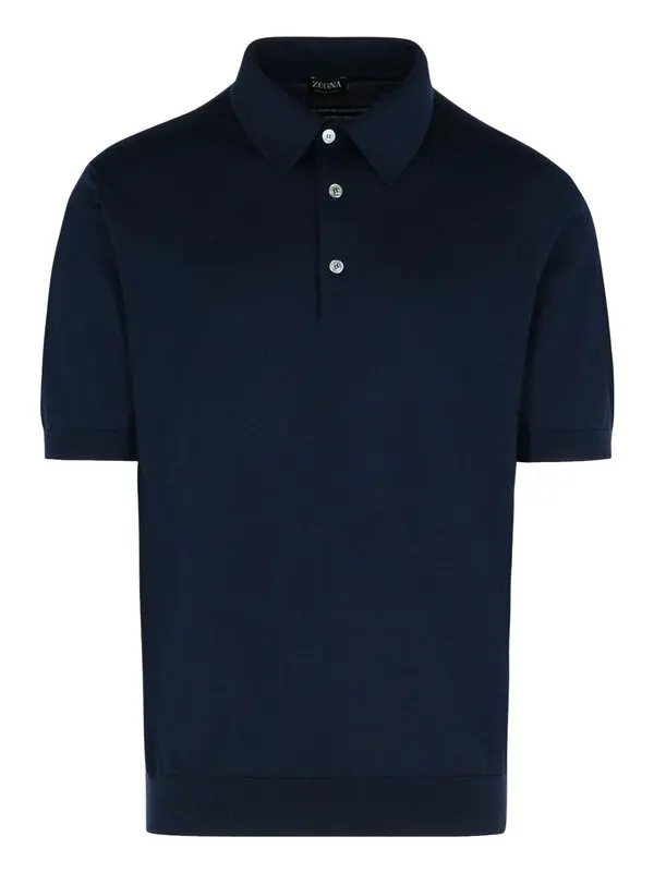 Zegna Short-sleeved Polo Shirt - Blue