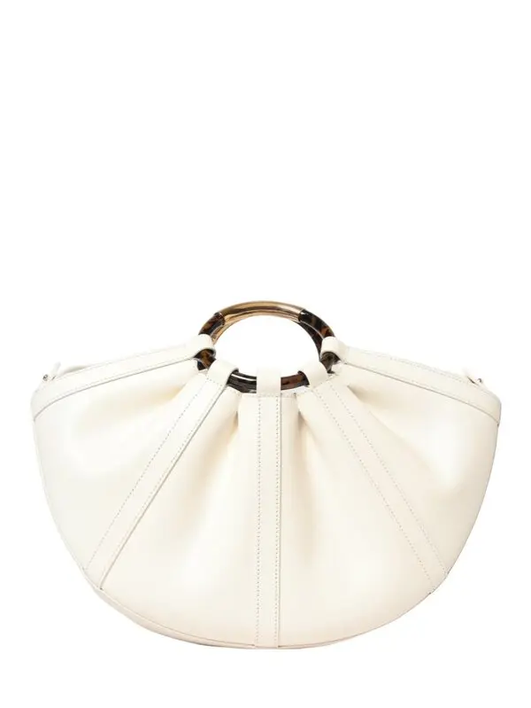 COCCINELLE Shell Ring Handle Tote Bag - White