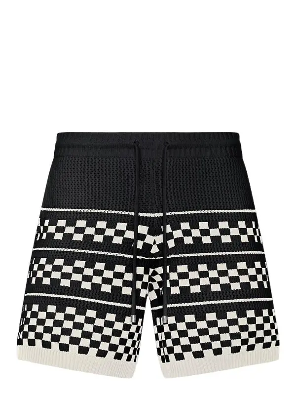 Amiri Checked Mesh Shorts - Black