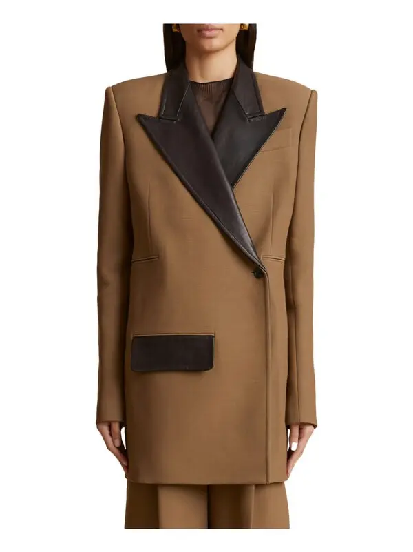 Khaite The Jacobson Asymmetrical Blazer - Brown