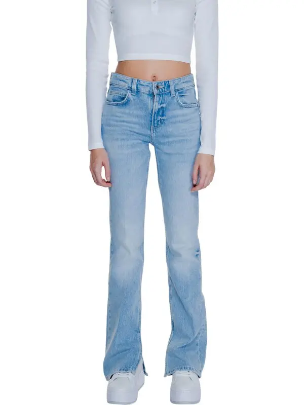 Guess Belt Loop Jeans With Slit Cuffs - Blue