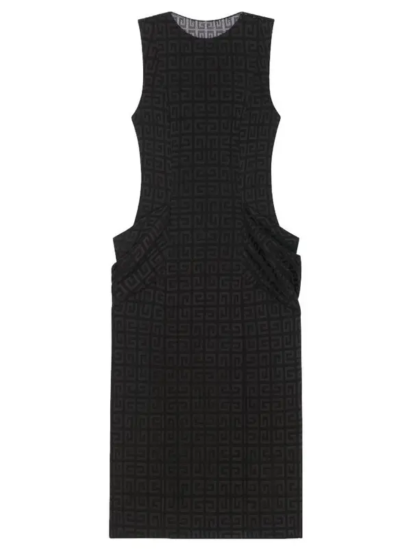 Givenchy 4g Jacquard Sleeveless Midi Dress - Black