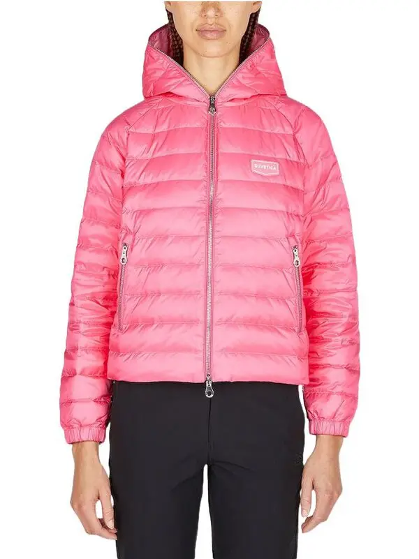 Duvetica Caroma Quilted Padded Jacket With Hood - Pink