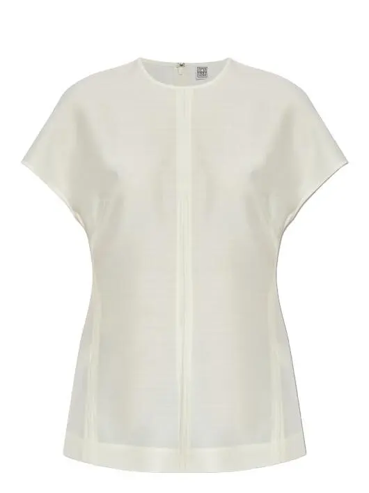 TOTEME Cap-sleeve Top With Back Zipper - White