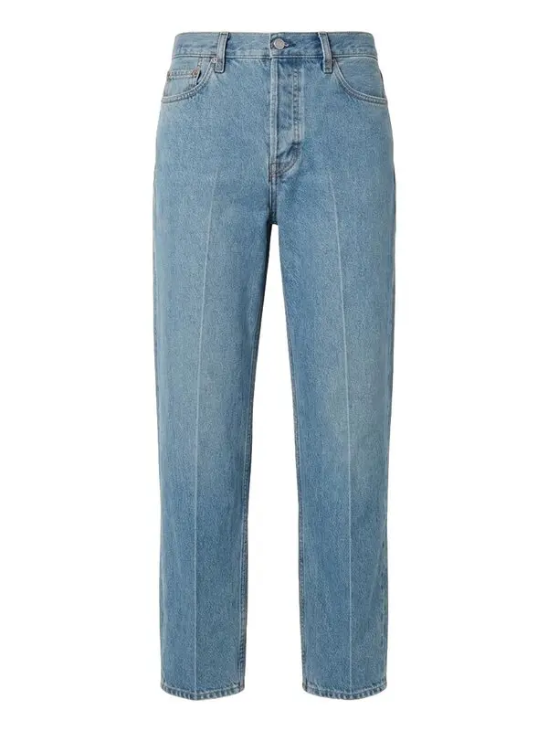 Gucci Straight-leg Washed Denim Jeans - Blue