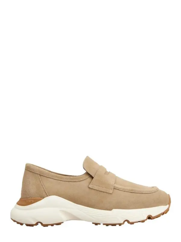 TOD'S Sporty Penny Bar Loafers - Nude