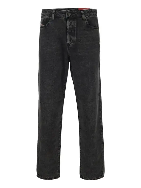 DIESEL® 1995 Logo Patch Straight Leg Jeans - Black
