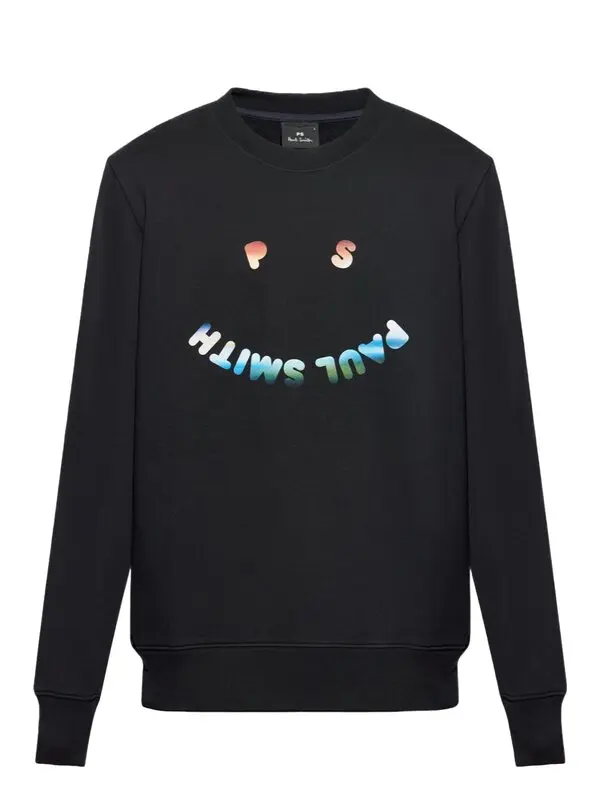 Paul Smith Logo Graphic Crewneck Sweater - Black