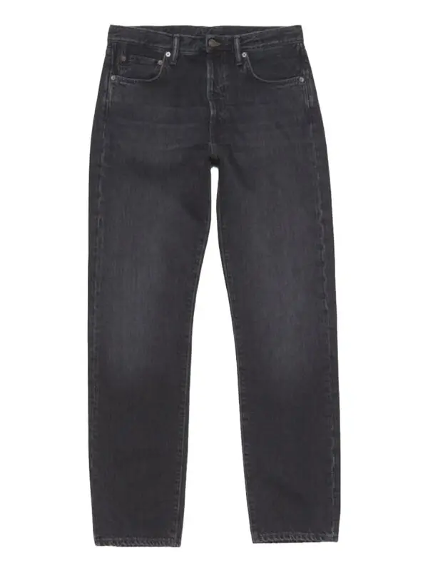 Acne Studios Logo Patch Mid-rise Jeans - Black