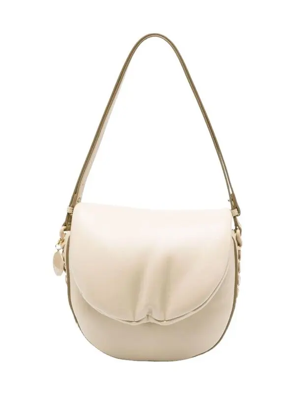 Stella McCartney Frayme Padded Medium Shoulder Bag - Nude