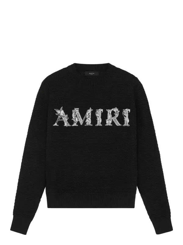 Amiri Baroque Logo Sweater - Black