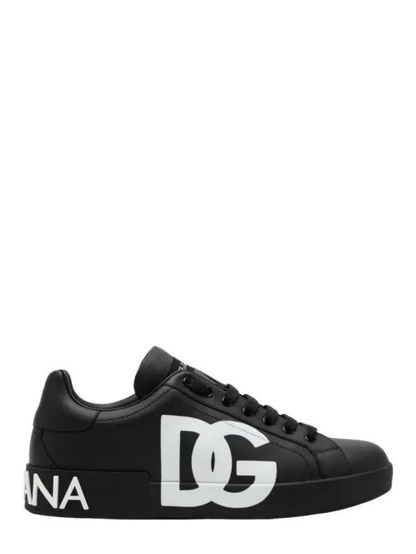 Dolce & Gabbana Portofino Lace-up Sneakers - Black