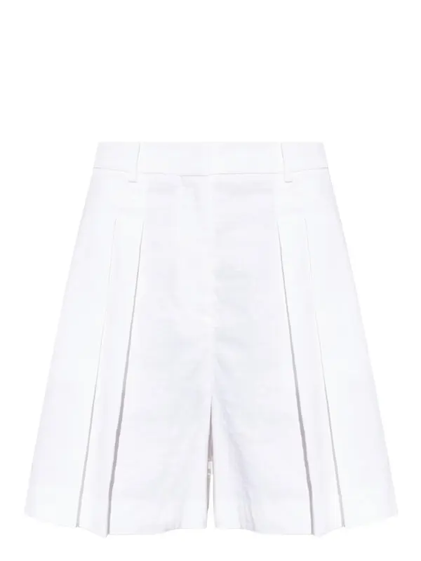 Theory Pleated Knee-length Shorts - White