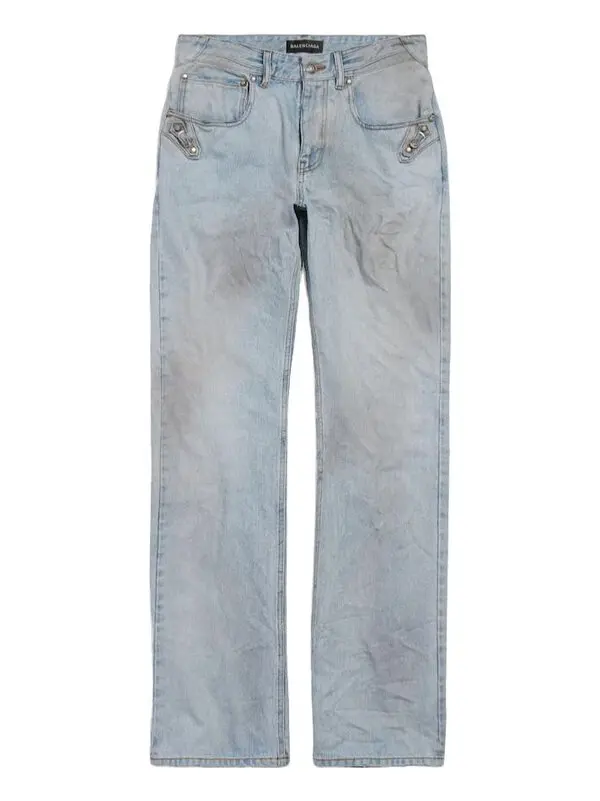 Balenciaga City Straight-leg Jeans - Light Blue
