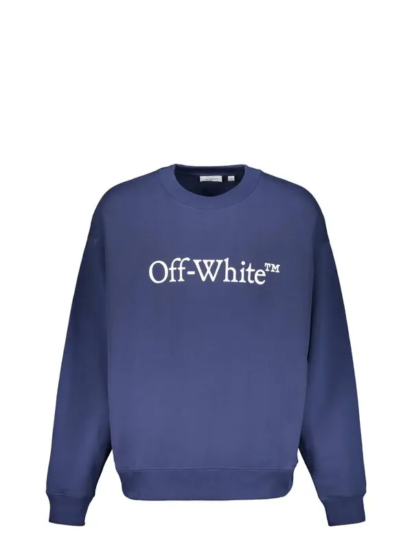 Off-White Logo Print Sweatshirt - Blue