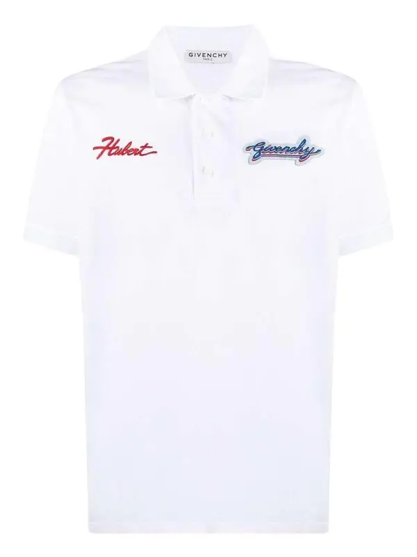 Givenchy Logo-patch Polo Shirt - White