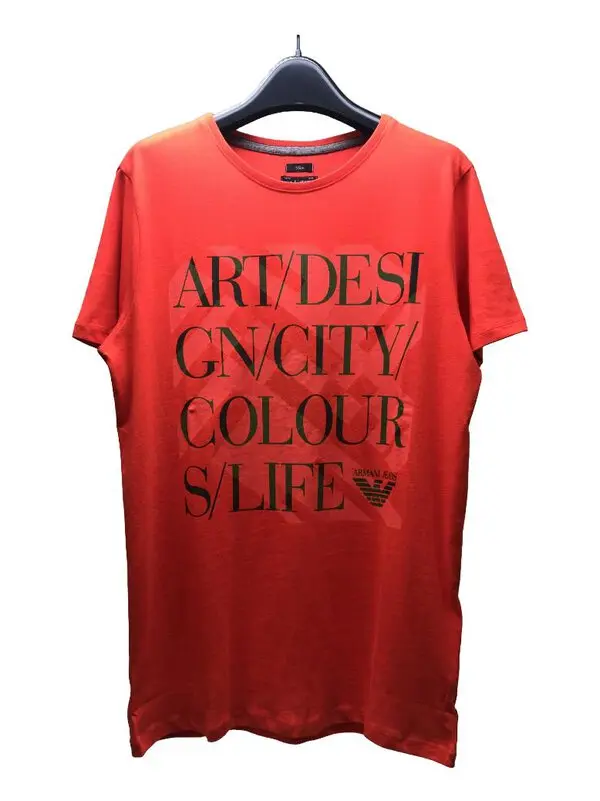 Emporio Armani Logo T-shirt With Round Neck - Red
