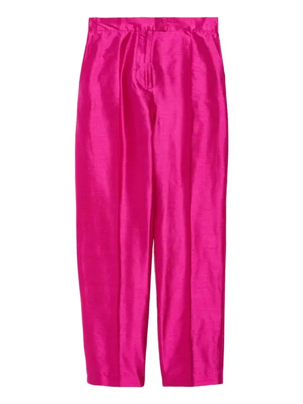 Max Mara Straight Leg Trousers With Pleats - Pink