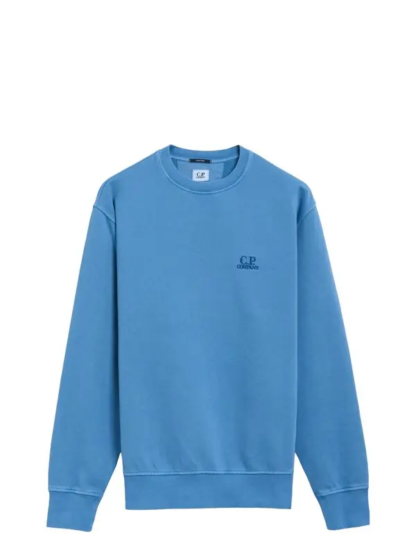 C.P. COMPANY Embroidered Crew-neck Sweatshirt - Blue