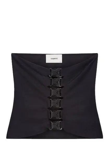 Coperni Off-the-shoulder Multi-buckle Top - Black