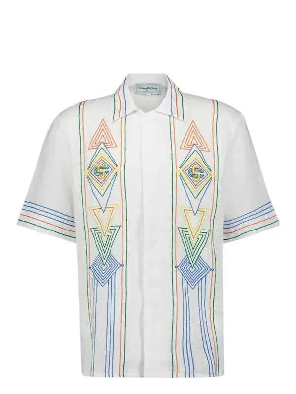 Casablanca Le Fil De La Musique Embroidered Shirt - White