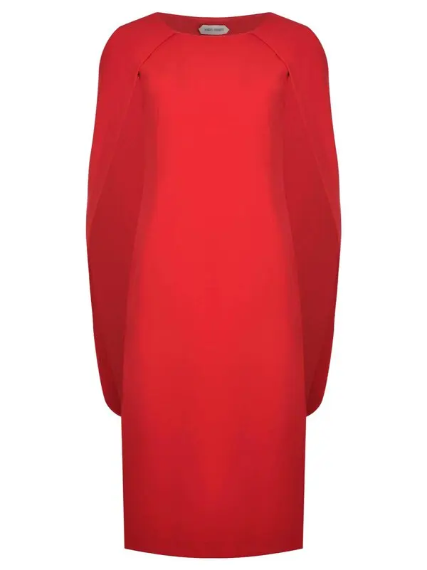 Alberta Ferretti Cape Dress - Red