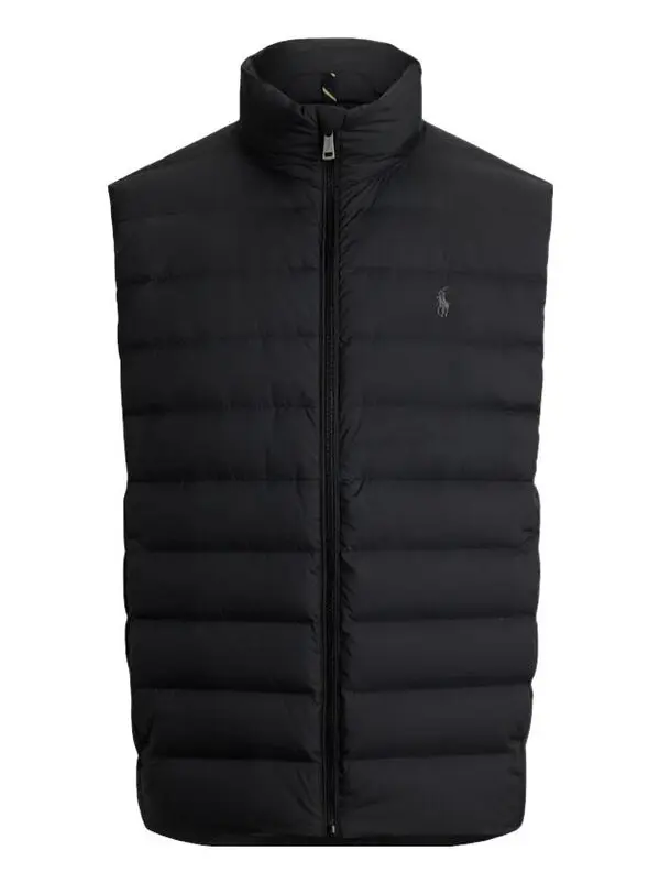 Polo Ralph Lauren Embroidered-logo Quilted Vest - Black