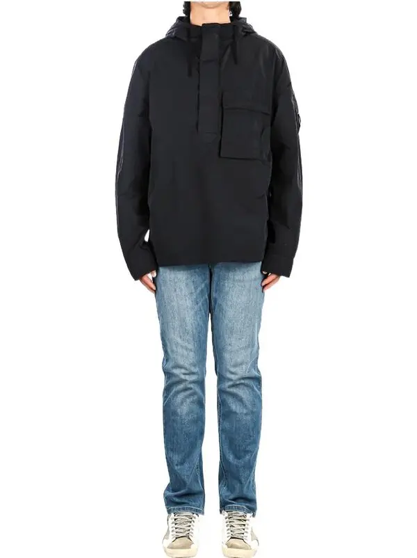 C.P. COMPANY Drawstring-hood Anorak Jacket - Black