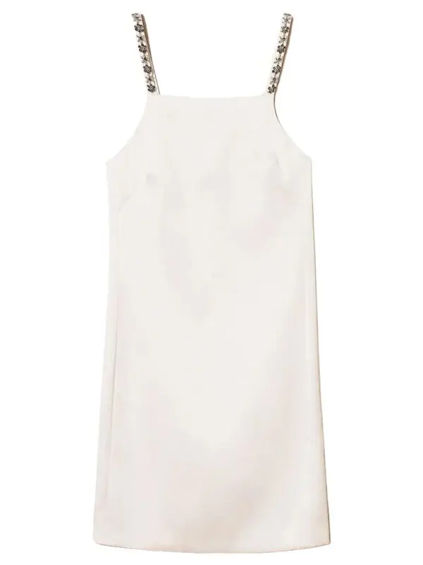 TWINSET Duchess Embellished Short Dress - White