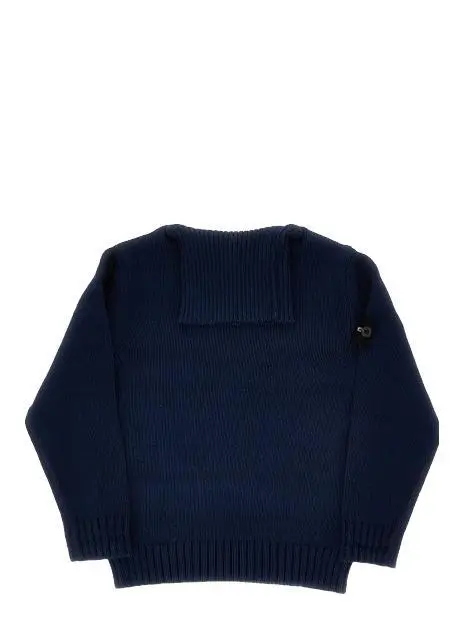 Stone Island Ribbed High Neck Sweater - Blue